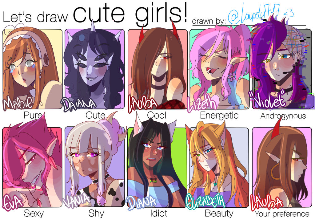 Lets Draw Cute Girls Meme by Laupsty7u7 on DeviantArt Lets Draw Cute Girls Meme by Laupsty7u7 on DeviantArt