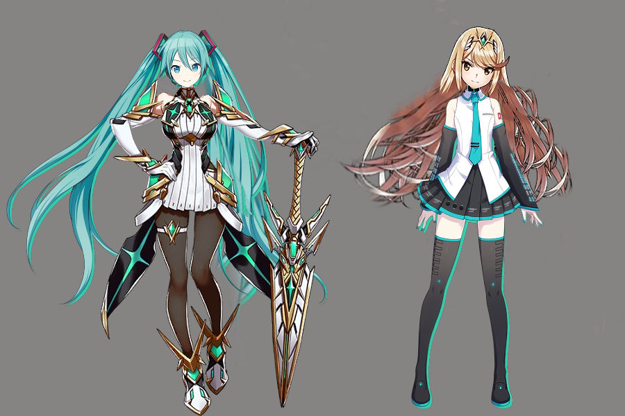Mythra and Hatsune Miku Body Swap by Michaelweng03 on DeviantArt Mythra and Hatsune Miku Body Swap by Michaelweng03 on DeviantArt