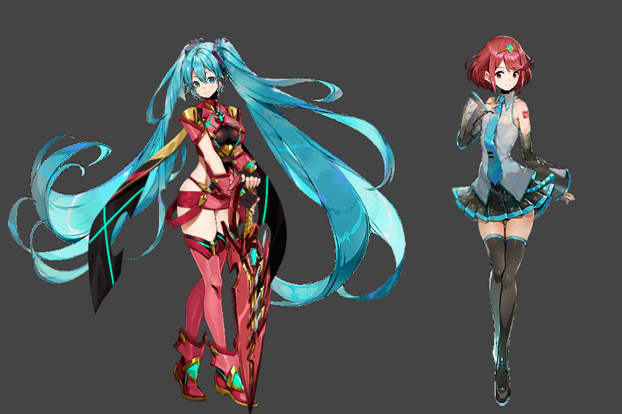 Pyra and Hatsune Miku Body Swap by Michaelweng03 on DeviantArt Pyra and Hatsune Miku Body Swap by Michaelweng03 on DeviantArt