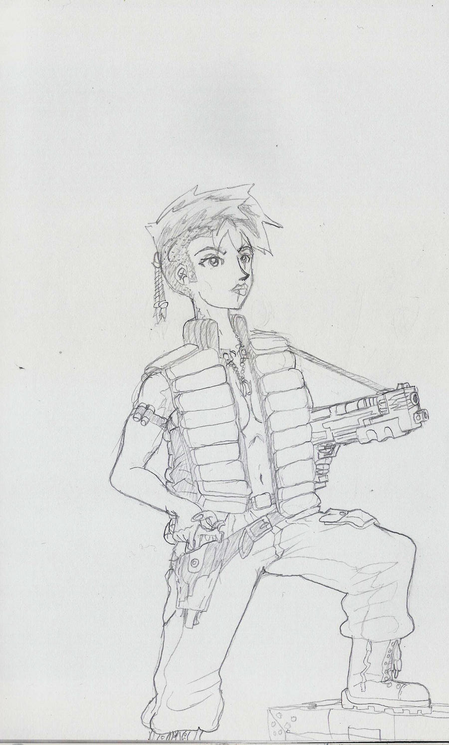 Female Marine Badass By Phatom Caster On Deviantart