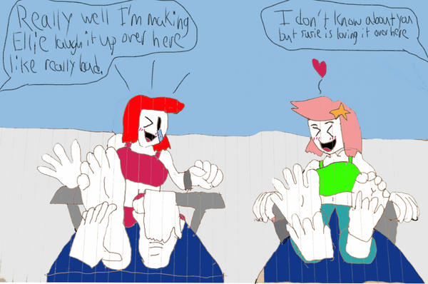 Tickle War Round 1 Ellie And Susie By The Stick Artist On Deviantart