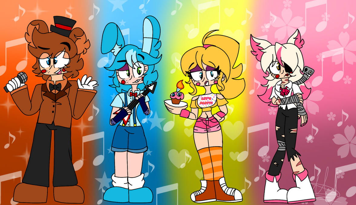 Fnaf 2 Gang Humanized By Lamprini1234 On Deviantart