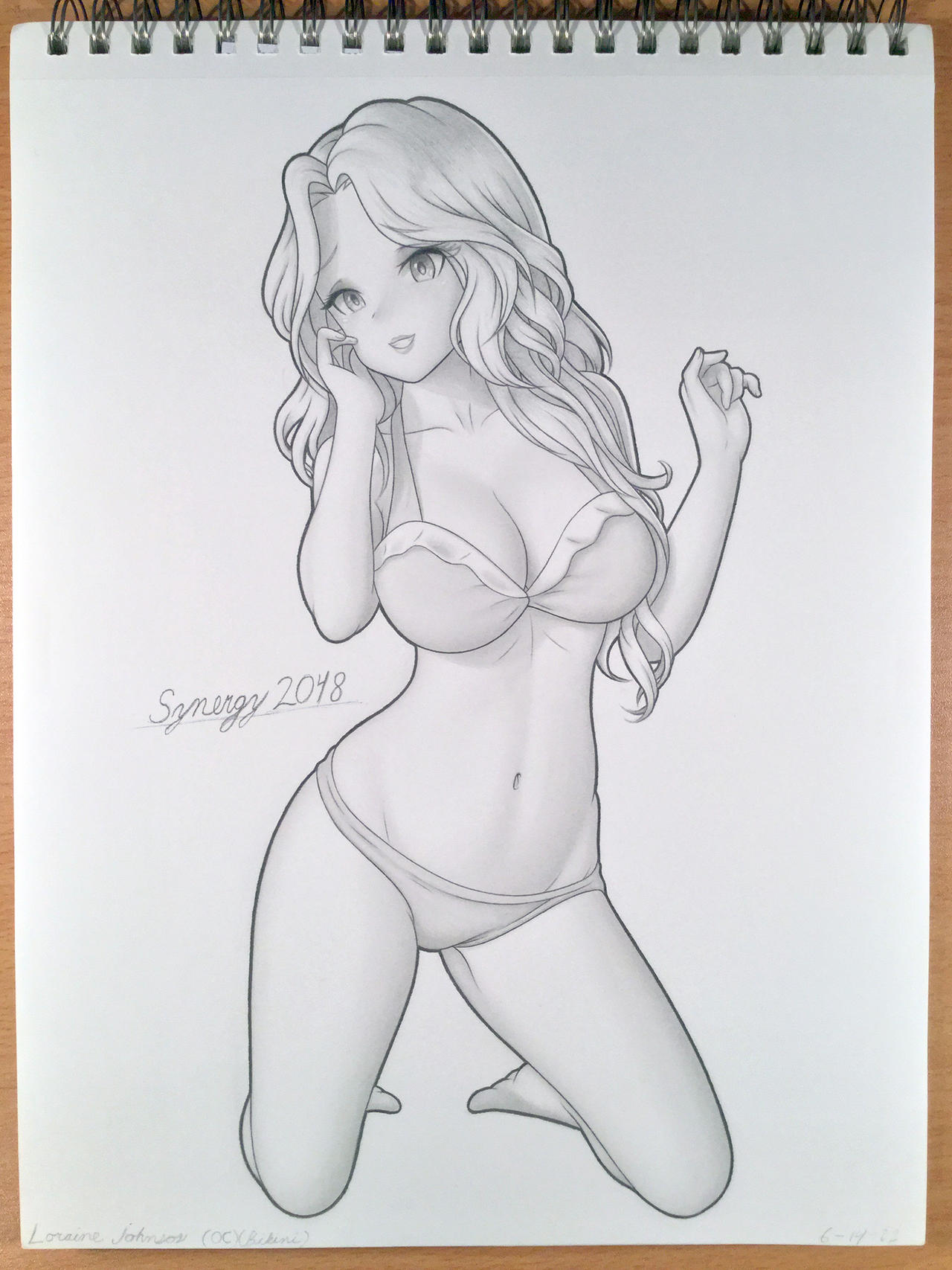 Oc Loraine Johnson Summer Ver Pencil Drawing By Synergy2048 On