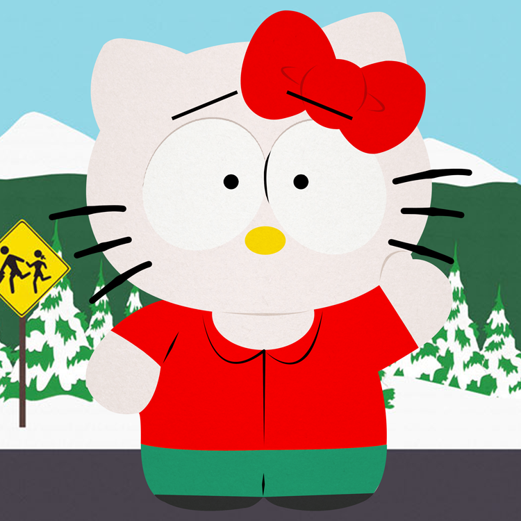 Hello Kitty Meets South Park By Dwaynebiddixart On Deviantart
