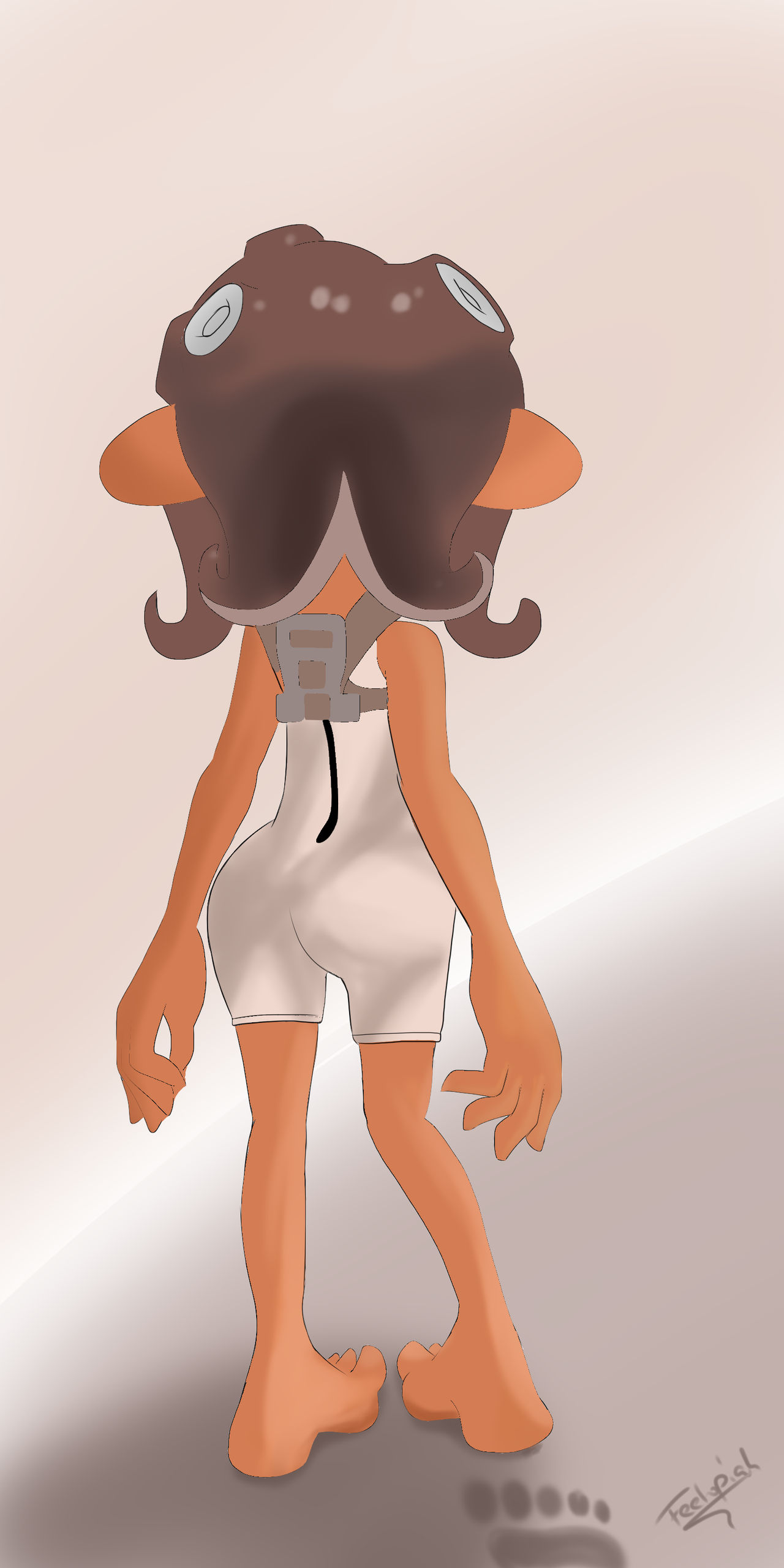 Side Order Mysterious Octoling Girl Barefoot By Feetopiah On Deviantart