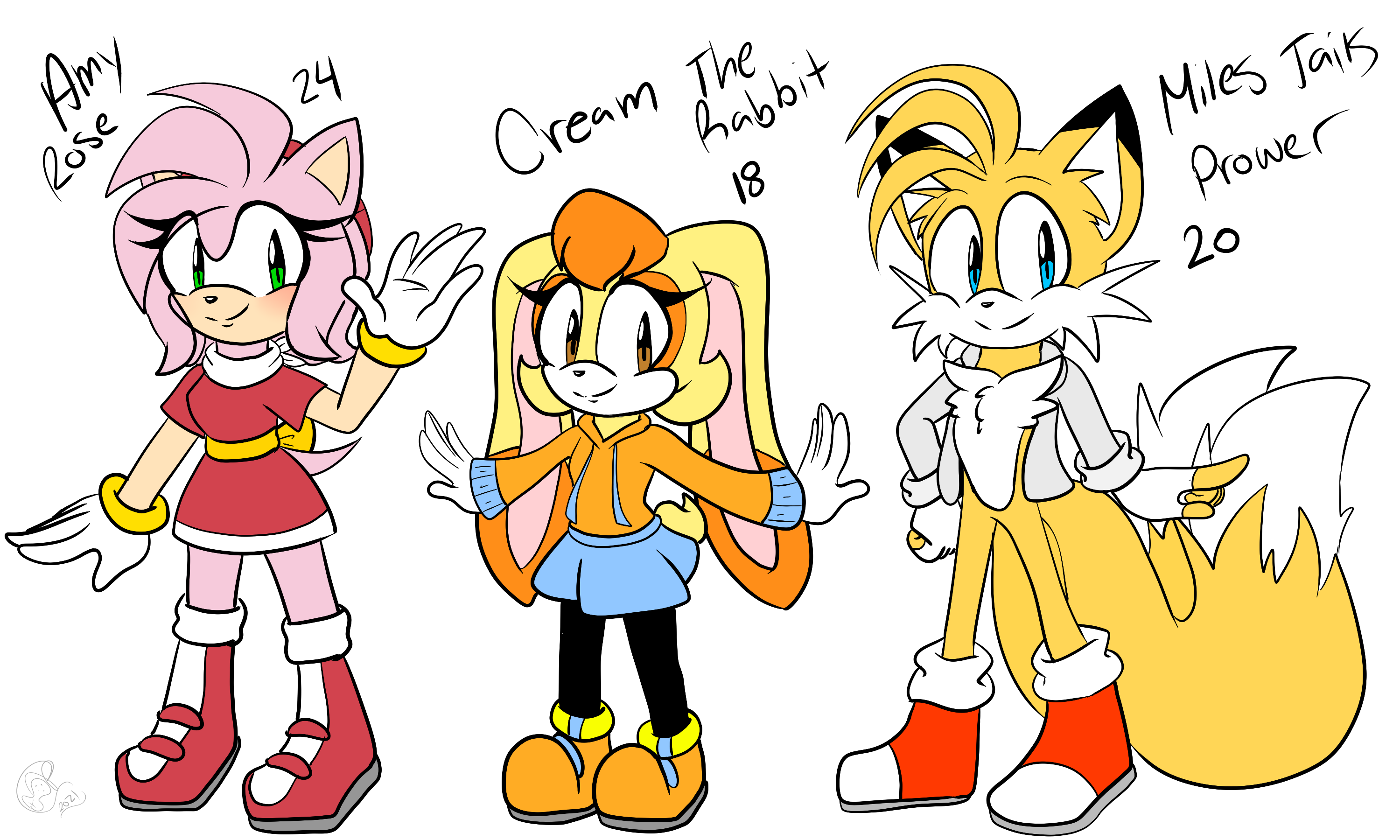 Adult Au Designs Amy Cream And Tails By Yoshiyoshi700 On Deviantart