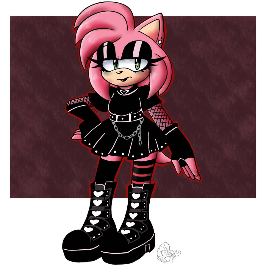Goth Amy Rose Anyone By Yoshiyoshi700 On Deviantart