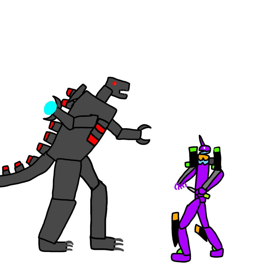 MechaGodzilla vs EVA Unit-01 by kleiarts2009 on DeviantArt MechaGodzilla vs EVA Unit-01 by kleiarts2009 on DeviantArt