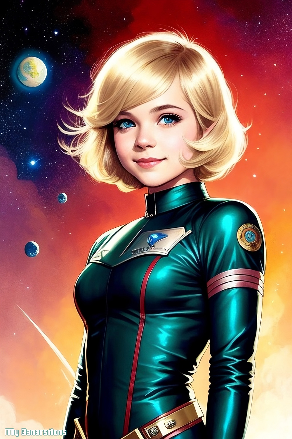 Ai Blonde Space Pin Up 04 By 3d Strike On Deviantart
