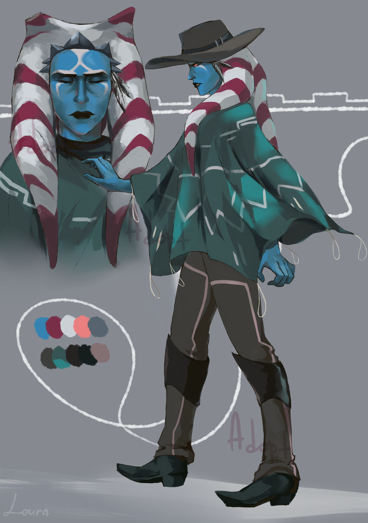 Western Togruta Star Wars Oc Adoptable By Louraartist On Deviantart