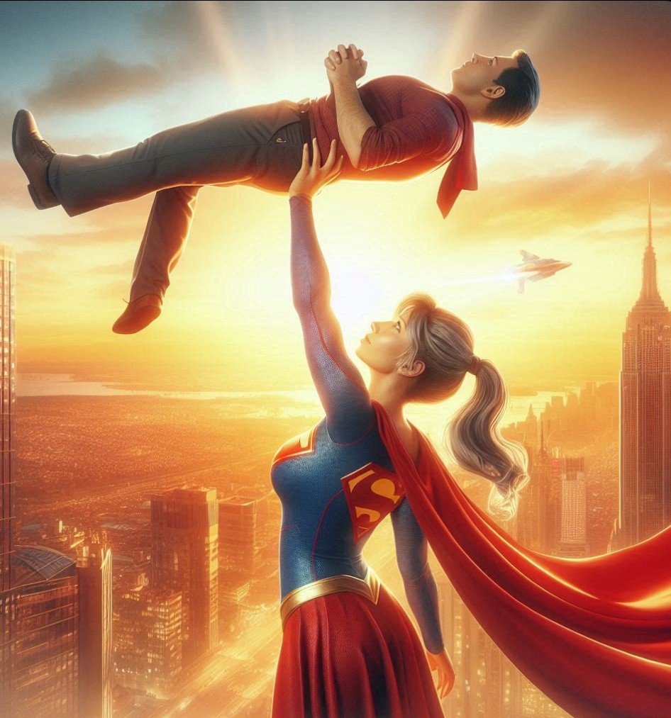 Supergirl Lifts Smaller Man Overhead By Girlbasing On Deviantart