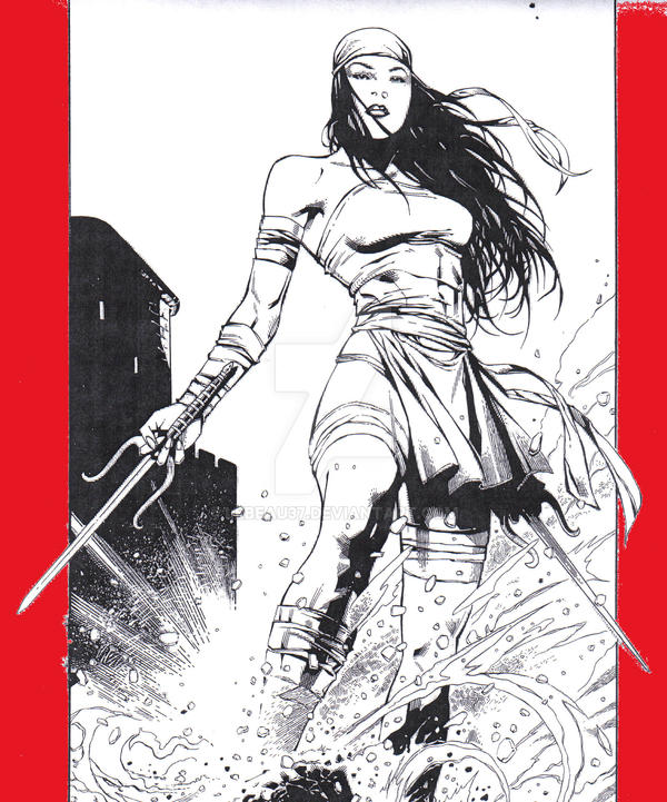 Elektra Inks By Lebeau37 On Deviantart
