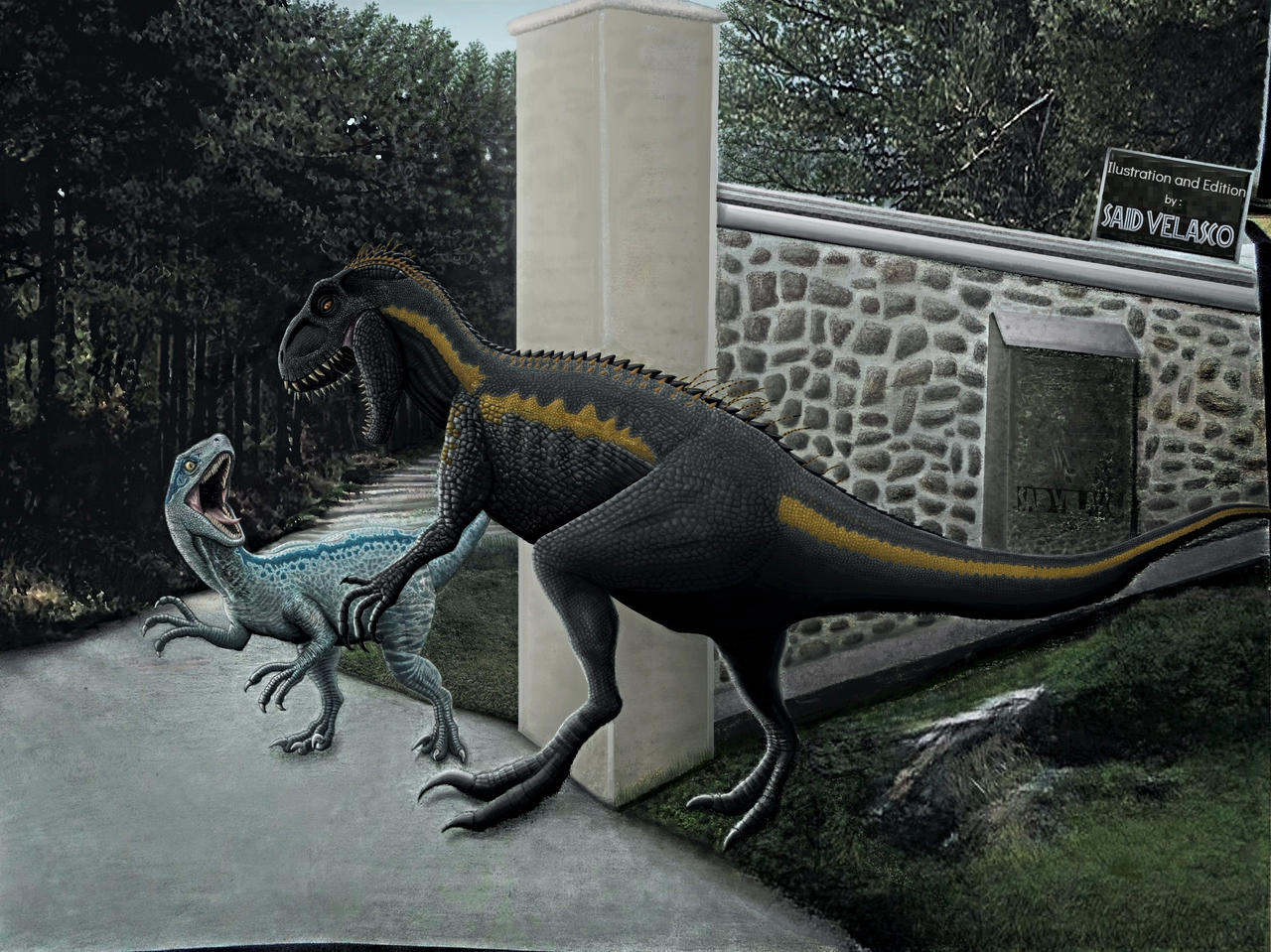 Jurassic World Fallen Kingdom Blue Vs Indoraptor By Sbellasko On Deviantart