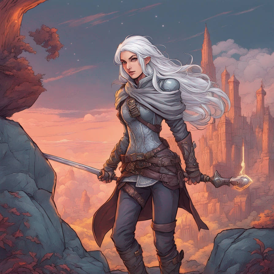 Silver haired female adventurer by Darththeo on DeviantArt Silver haired female adventurer by Darththeo on DeviantArt