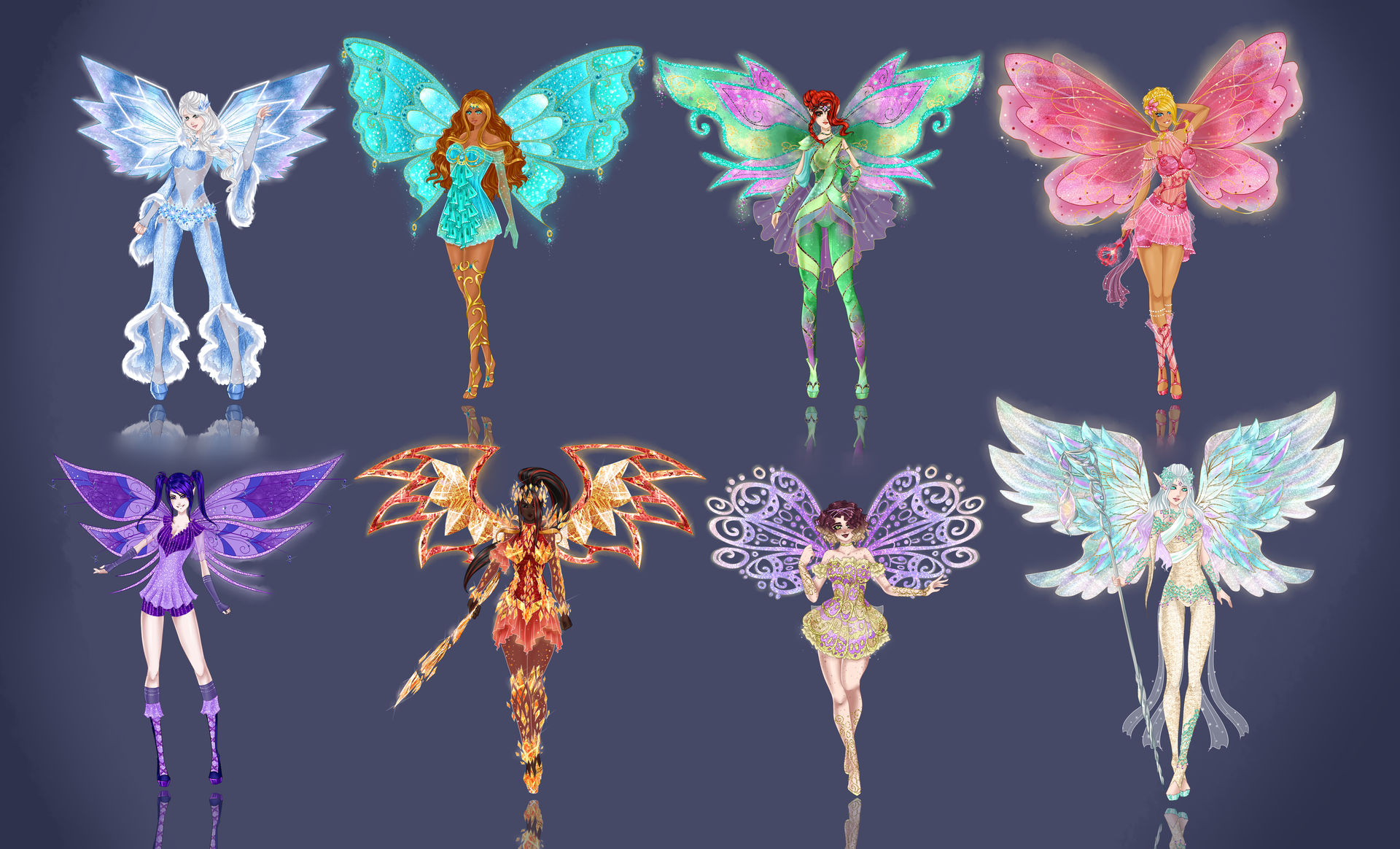 Main Winx Girls By Liliadria On Deviantart