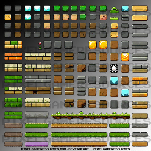 2d Pixel Platform Game Assets PNG PSD- 125 Blocks by PixelGameResources ... 2d Pixel Platform Game Assets PNG PSD- 125 Blocks by PixelGameResources ...
