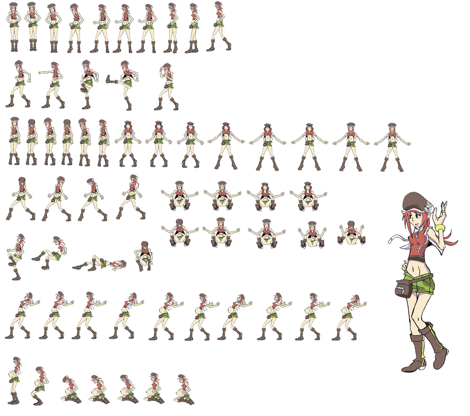 Shiki Misaki Sprite Sheet By Darkburster1 On Deviantart