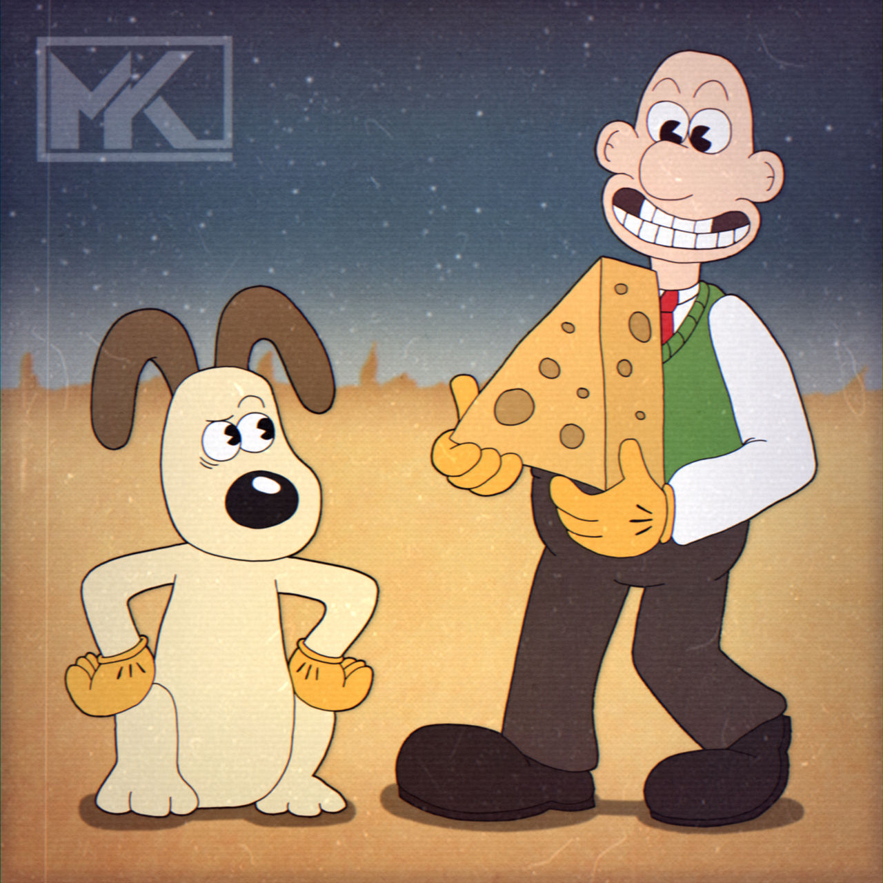 Wallace and Gromit with their big cheese by MKdoes711 on DeviantArt Wallace and Gromit with their big cheese by MKdoes711 on DeviantArt