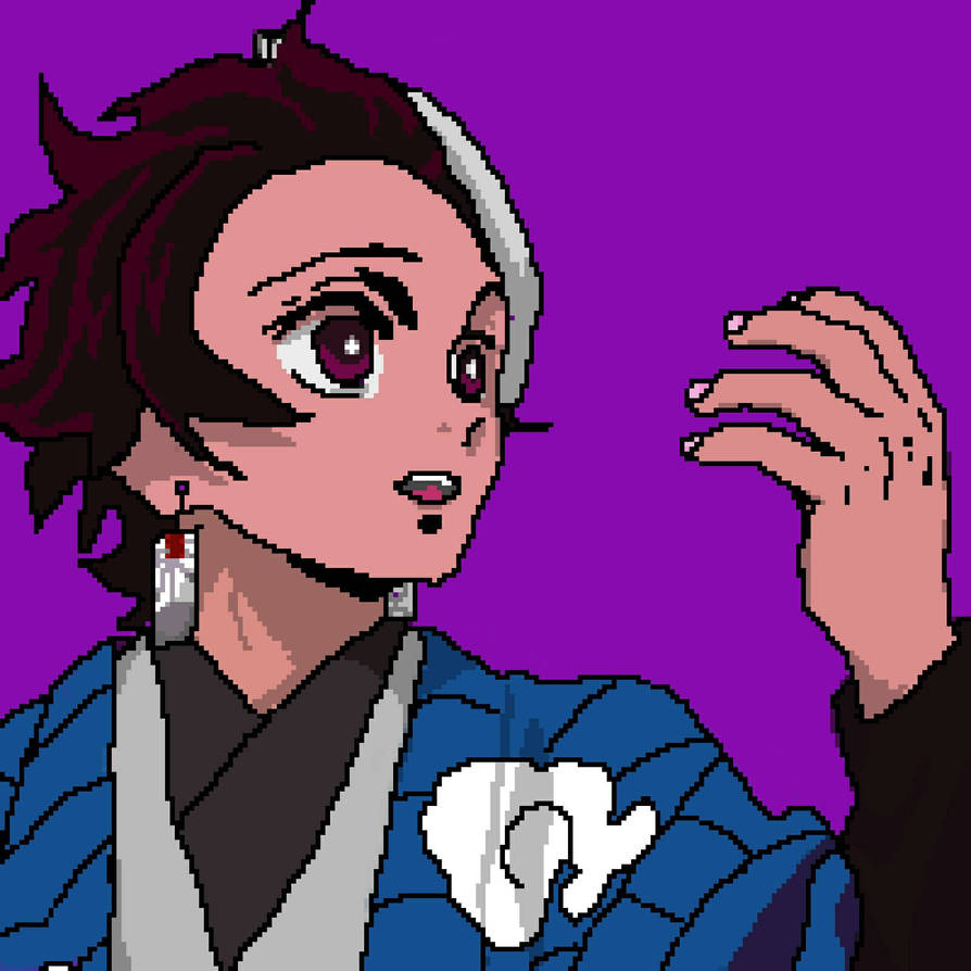 Pixel Art Tanjiro Kamado By Kadeenxnxx On Deviantart