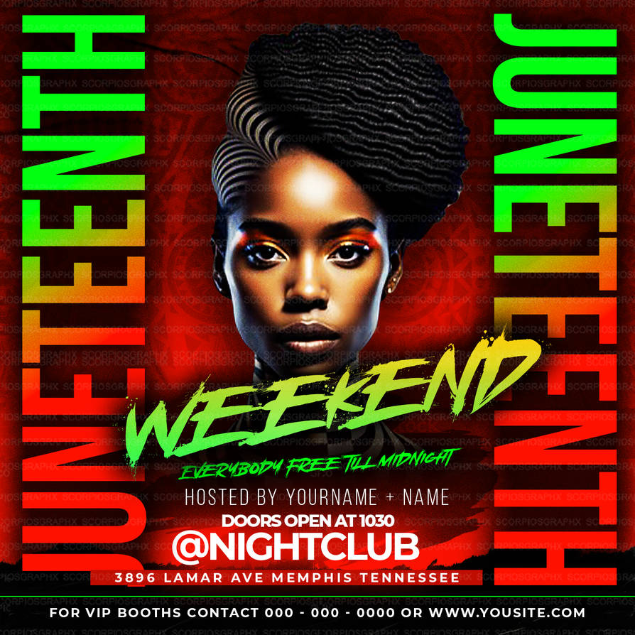 Juneteenth Weekend Flyer Template By Scorpiosgraphx On Deviantart