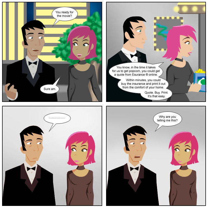 Esurance's Erin at the movies by Twokinds on DeviantArt