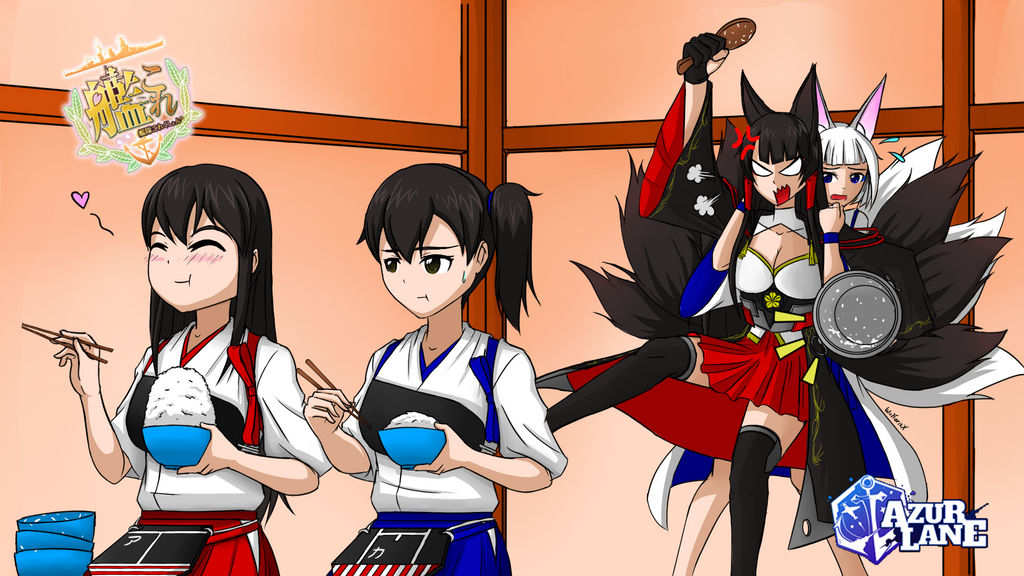 Akagi Kaga Kancolle Azur Lane By Wolfarisx On Deviantart