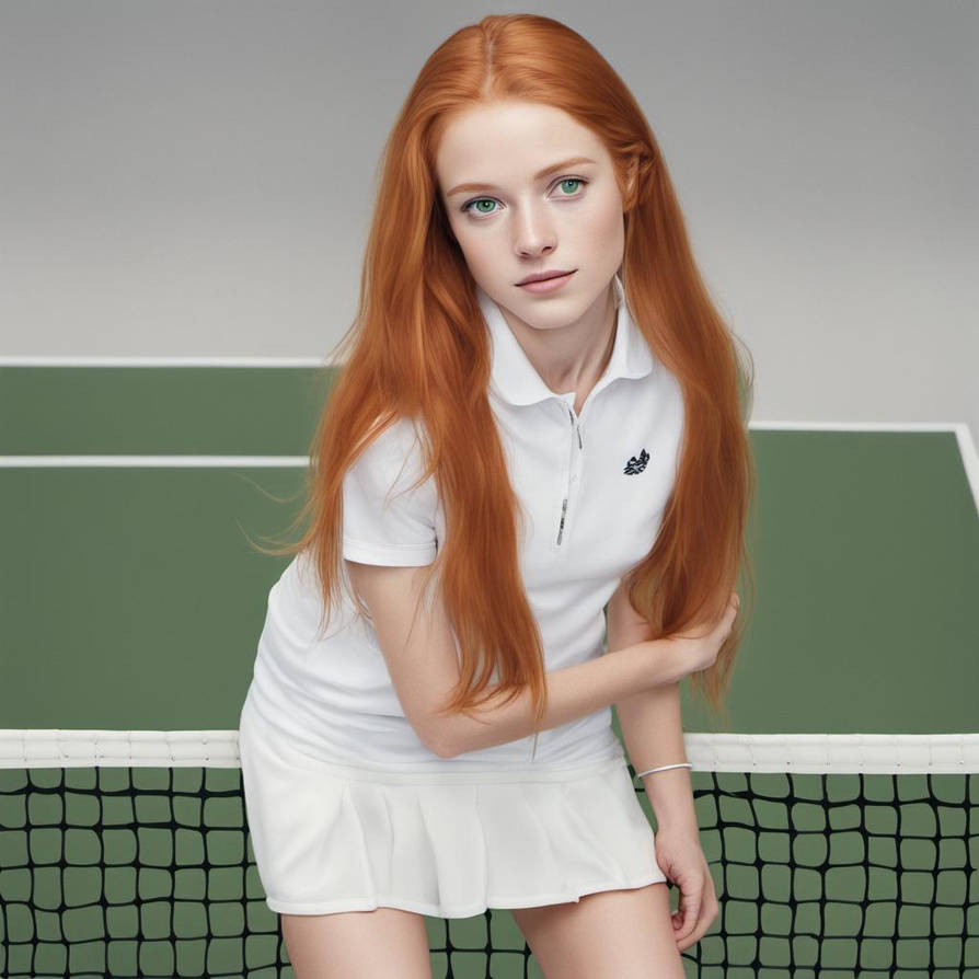 Ginger Female Pretty Face Long Hair Green Eyes By Darkloner91 On
