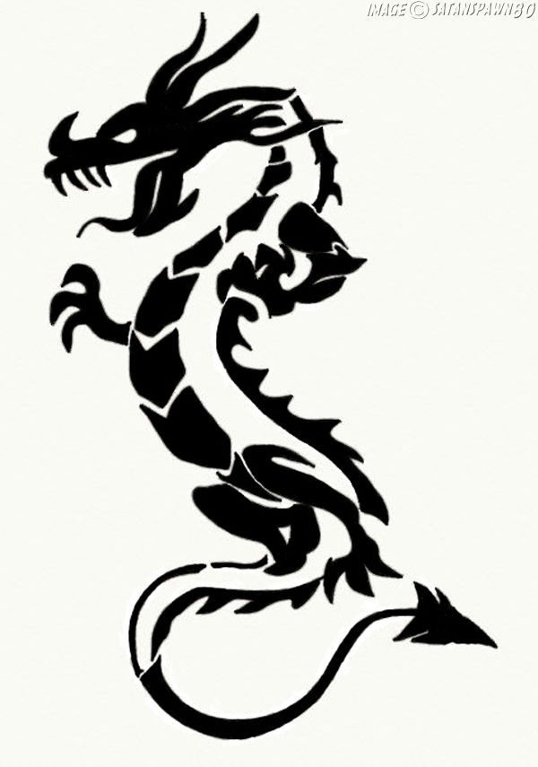 Rearing Dragon Tattoo by satanspawn80 on DeviantArt