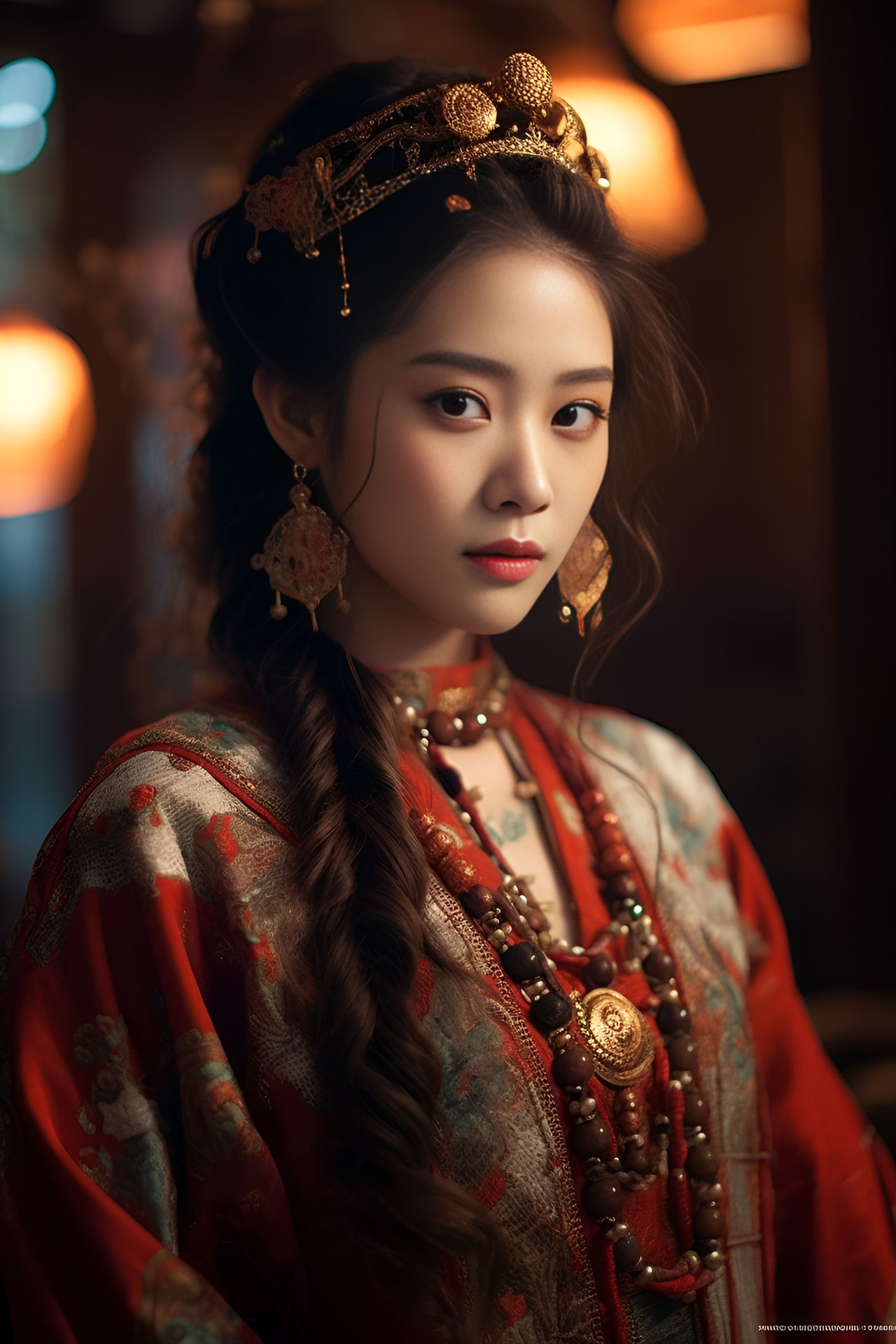 Chinese Girl In Traditional Chinese Dress By Ai Mademasterpieces On