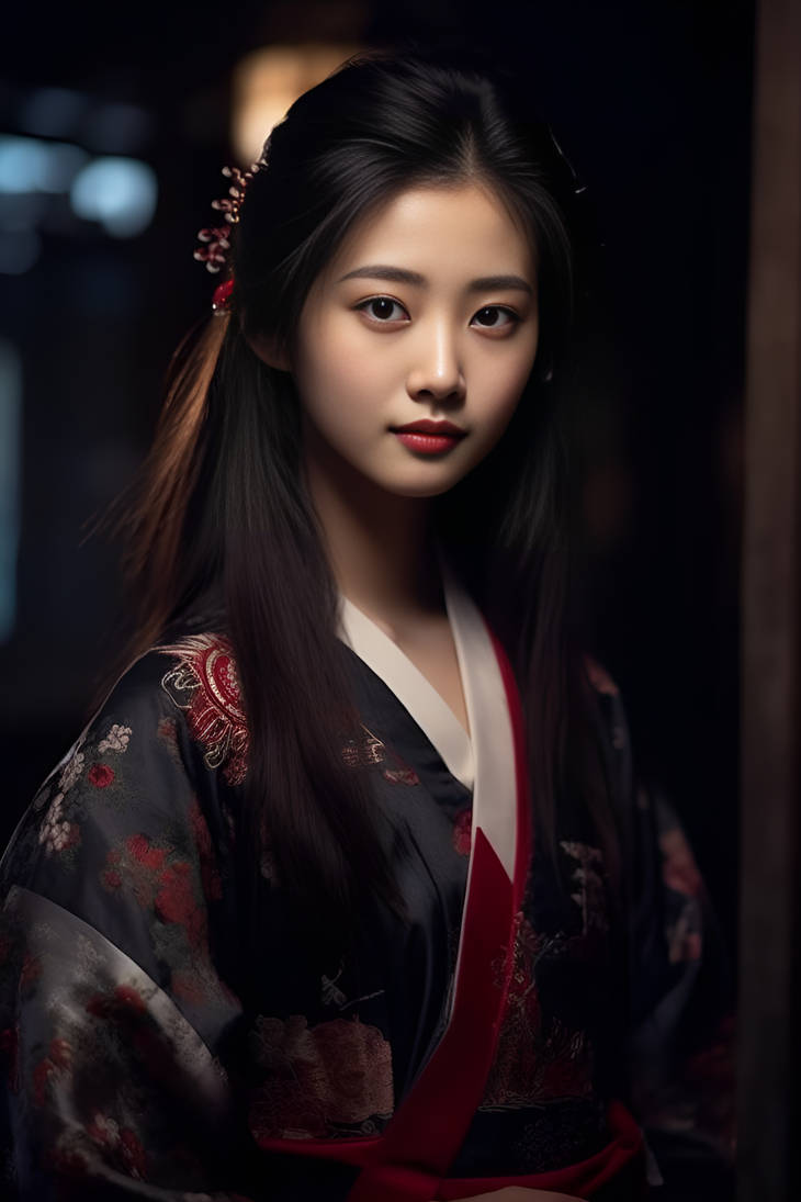 Chinese Girl In Traditional Chinese Dress By Ai Mademasterpieces On Deviantart