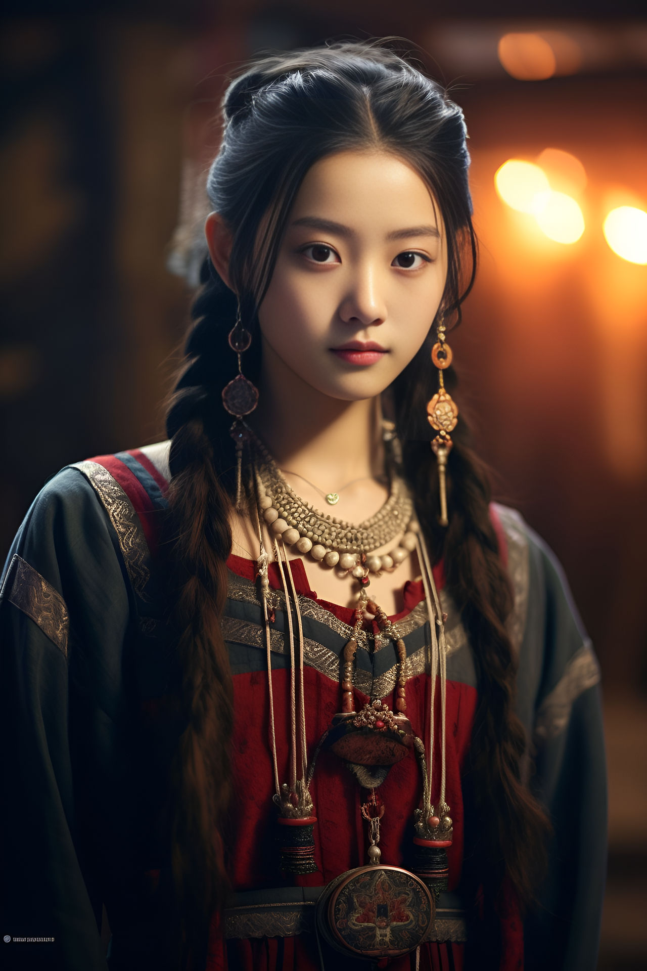 Chinese Girl In Traditional Chinese Dress By Ai Mademasterpieces On Deviantart