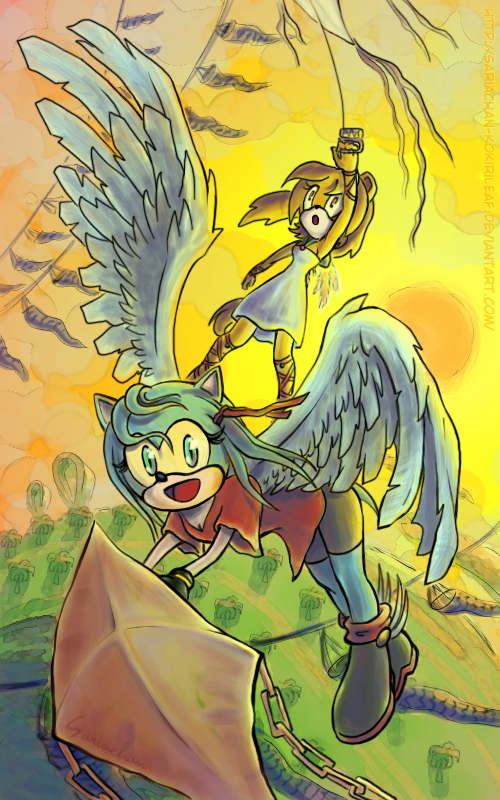 [Sonic] Flying with Kites (fan-characters) by MajorasMasks on DeviantArt