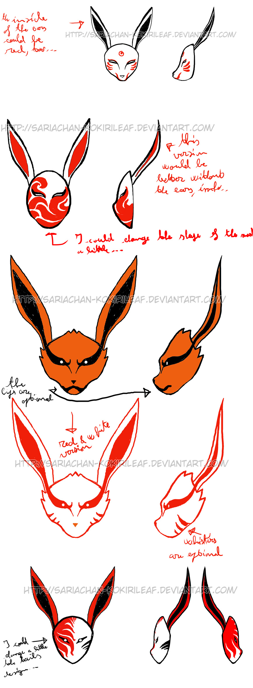[Naruto] Kyuubi ANBU mask designs by MajorasMasks on DeviantArt