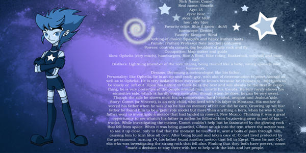 Comets Bio Profile by MoostarGazer on DeviantArt
