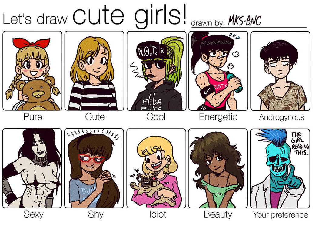 Draw Cute Girls Meme Chart by Zamothos on DeviantArt Draw Cute Girls Meme Chart by Zamothos on DeviantArt