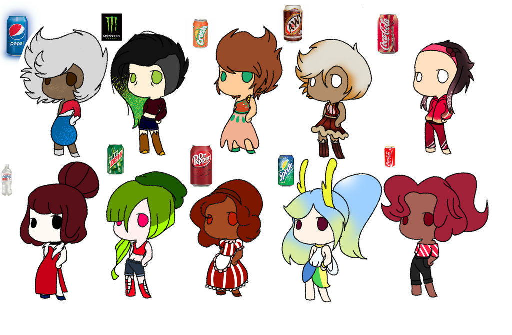 Soda Themed Adopts By Orionofthestarz On Deviantart