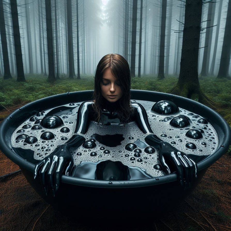 Liquid Latex Rubber Bath In The Woods 2 By Alleycatadd On Deviantart