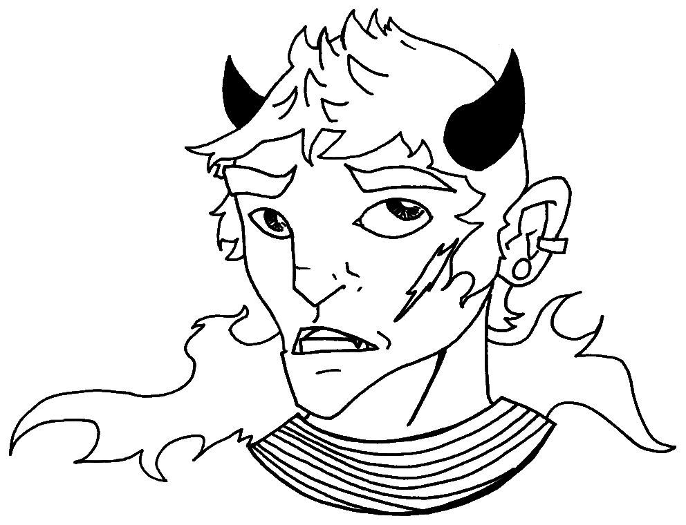 Fizzy Headshot INKS by duck-power on DeviantArt