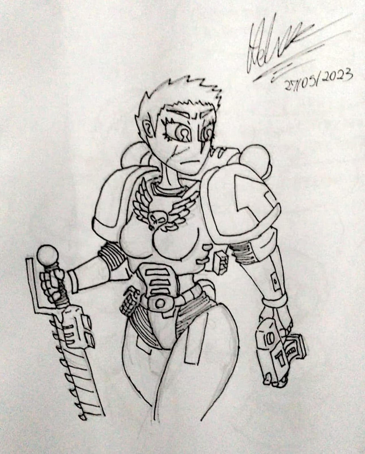 Female Space Marine By Maoouken On Deviantart