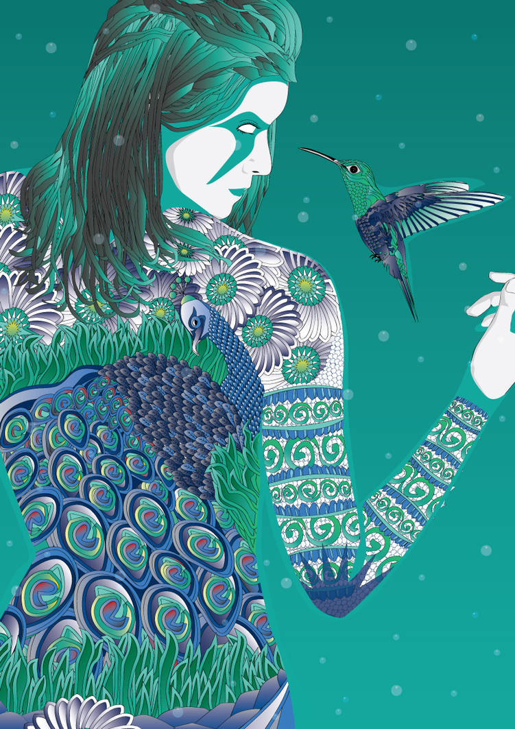 Peacock And Hummingbird By Eosvector On Deviantart