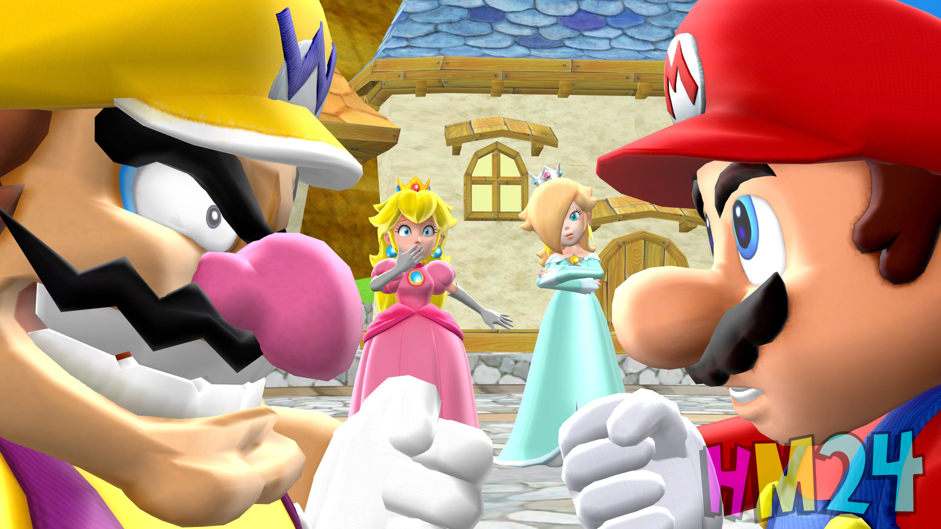 Wario And Rosalina A Fight Between Rivals In Town By Hypermario24 On Deviantart