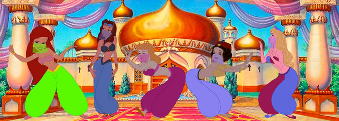Disneys Genies And Harem Girls On Geniesbottle Deviantart