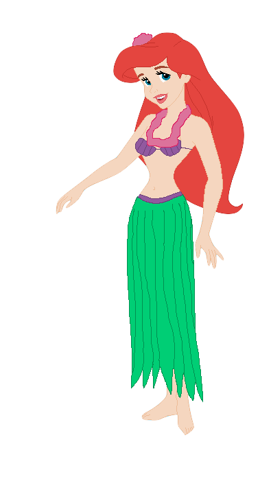 Ariel As Hula Girl By Danfrandes On Deviantart