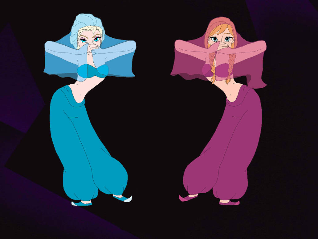 Anna And Elsa Pink Elephants Bellydance By Danfrandes On Deviantart