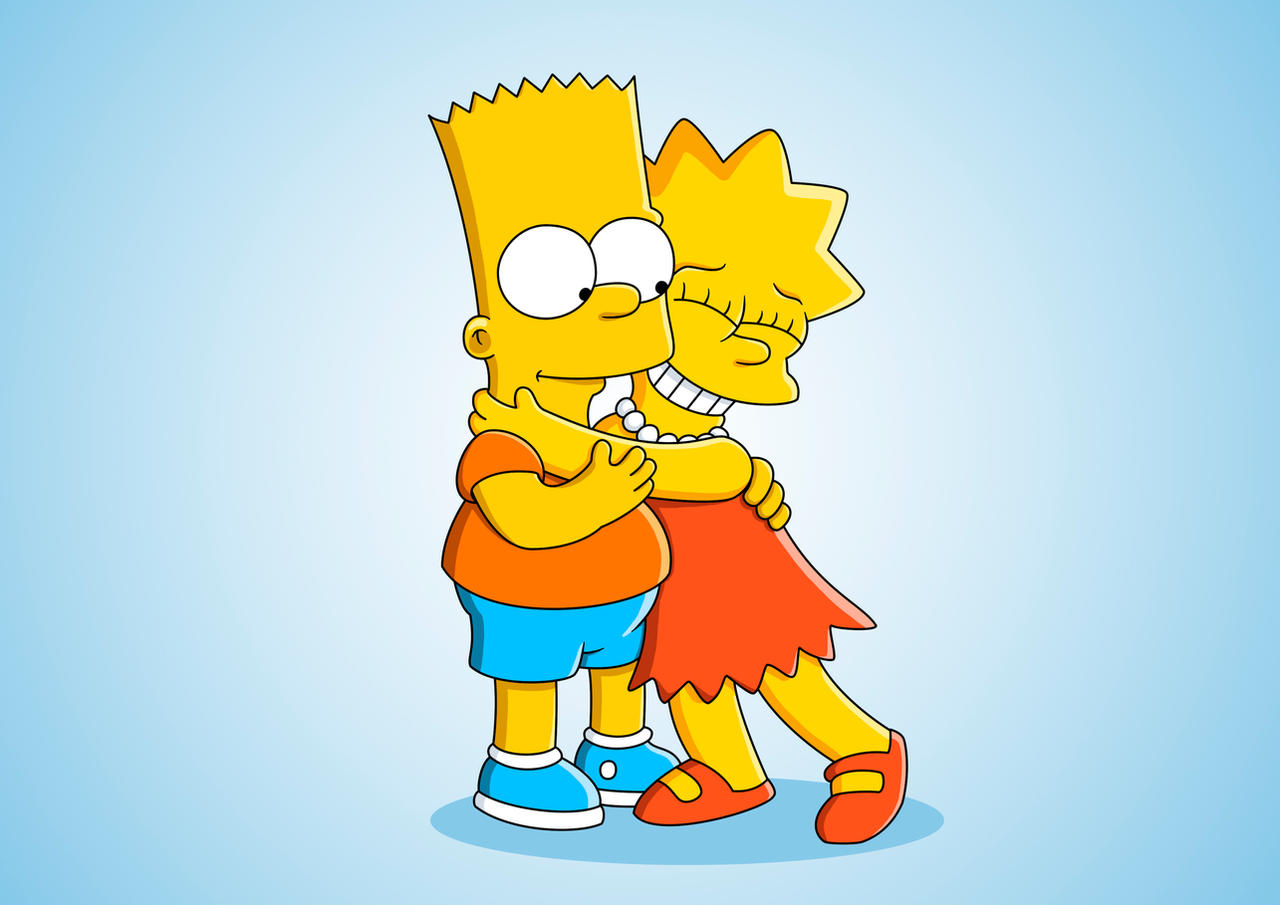Lisa Hugging Bart By Alexchexes On Deviantart