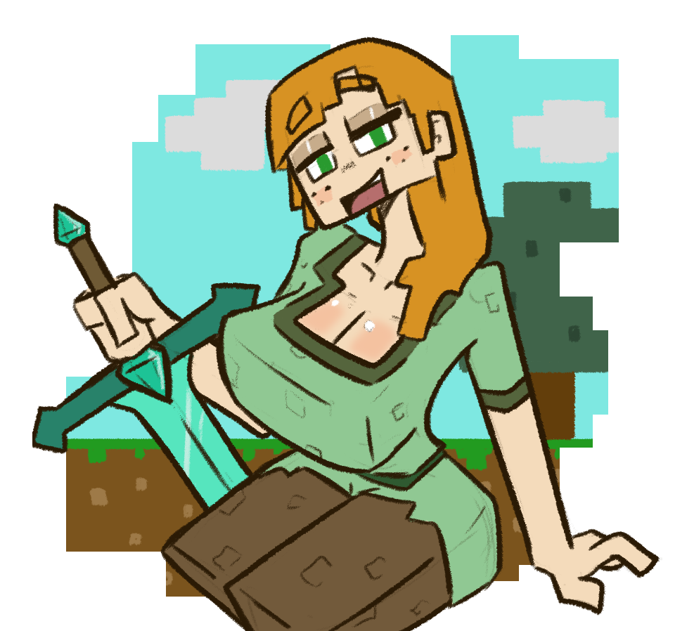 Minecraft Alex Bikini Art Anime
