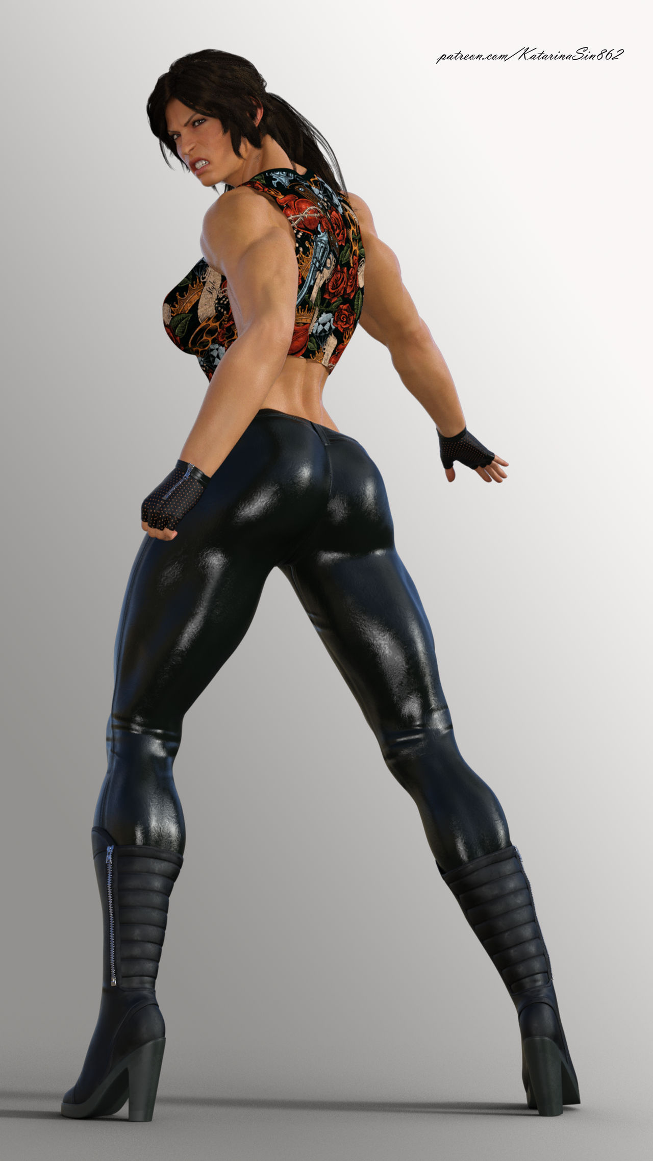 Muscular Lara Croft By Katarinasin On Deviantart