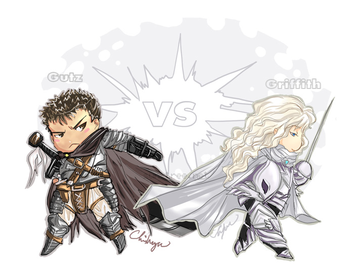 Chibi berserk - Gutz and Griff by chihaya on DeviantArt