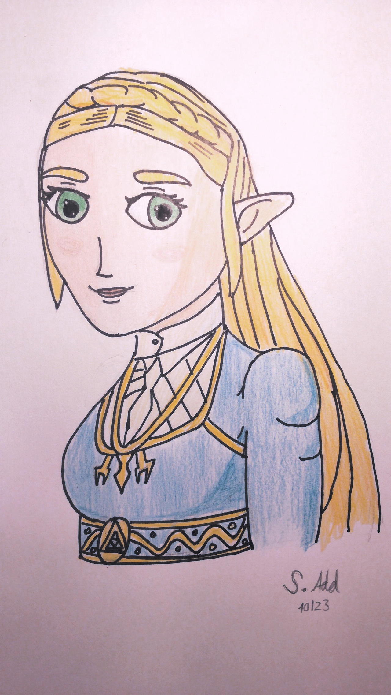 Zelda Botw Portrait Collored Pencils By Mistertsa On Deviantart