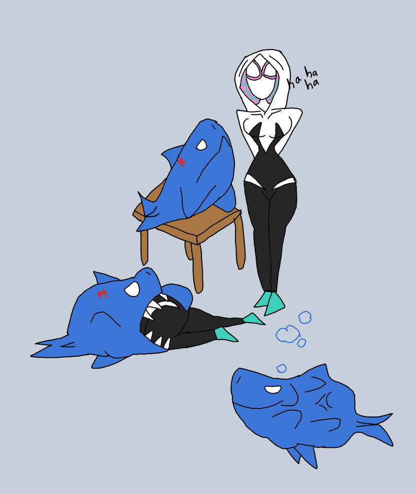 Spider Gwen Shark Vore Improved By Kikihgh On Deviantart